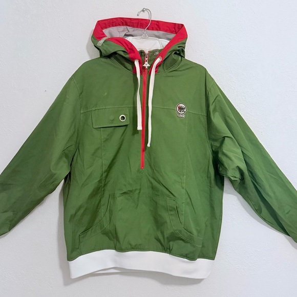 Lrg | Jackets & Coats | Mens Lrg Green And Red Hooded Jacket | Poshmark